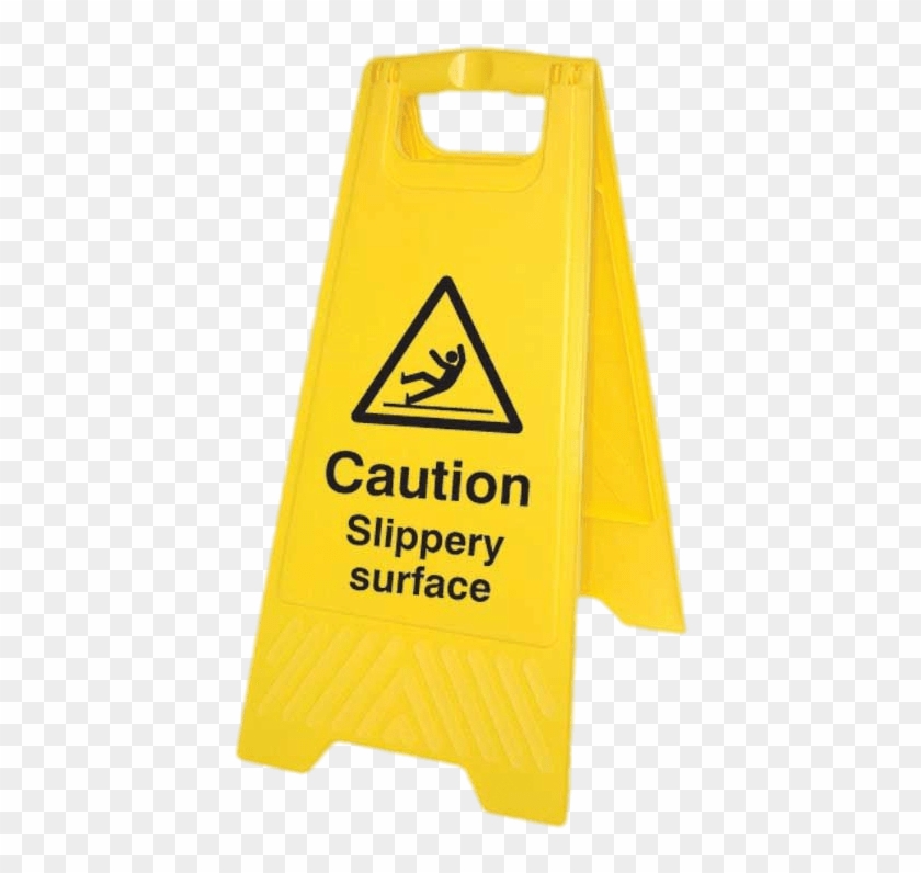 Caution Slippery Surface Board - Sign, HD Png Download - 600x750 ...