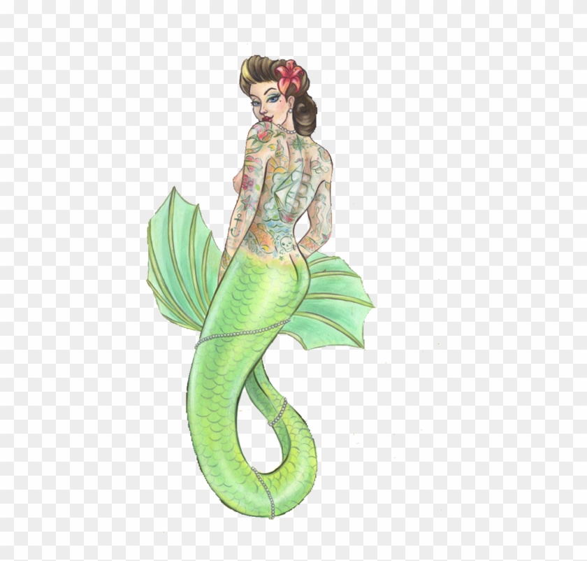 Mermaid Pin Up Girl Tattoos