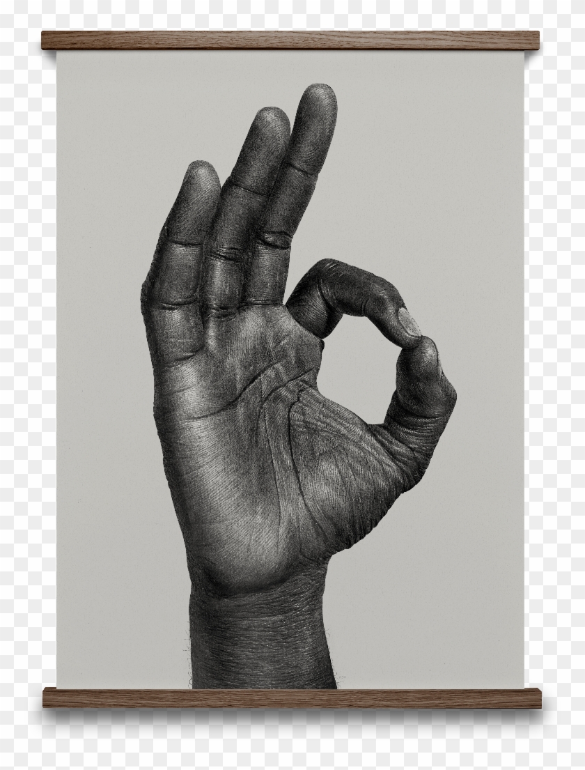 Ok Hand Illustration - Realistic Ok Hand Drawing, HD Png Download ...